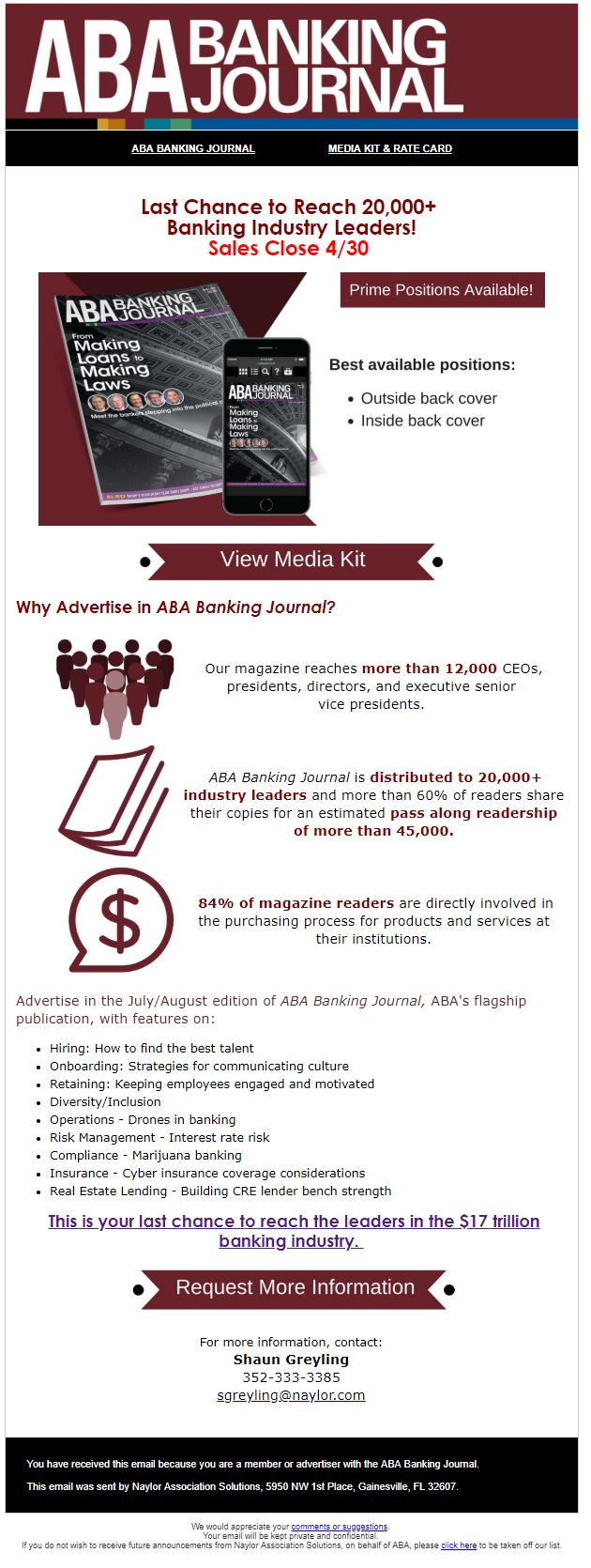 The American Bankers Association Banking journal – Natalia Arteaga